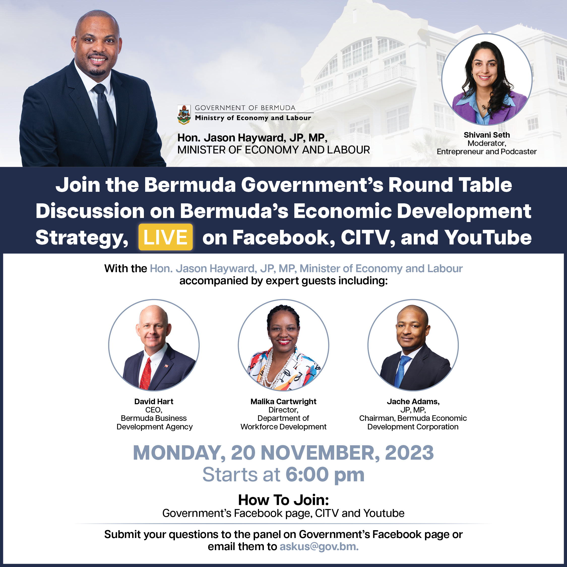 Round Table Discussion on Bermuda’s Economic Development Strategy | Government of Bermuda